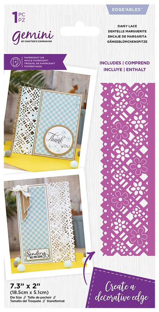 Gemini Grande Edgeable Die – Daisy Lace – Crafty Granny
